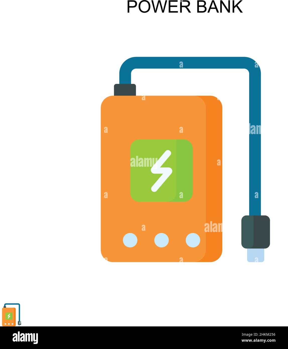 Power bank Simple vector icon. Illustration symbol design template for ...