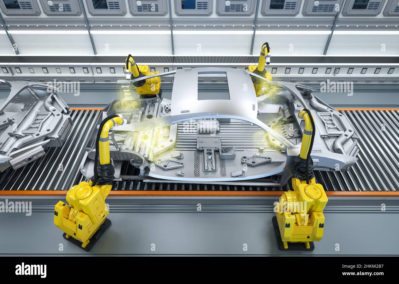 Car assembly line painting hi-res stock photography and images - Alamy