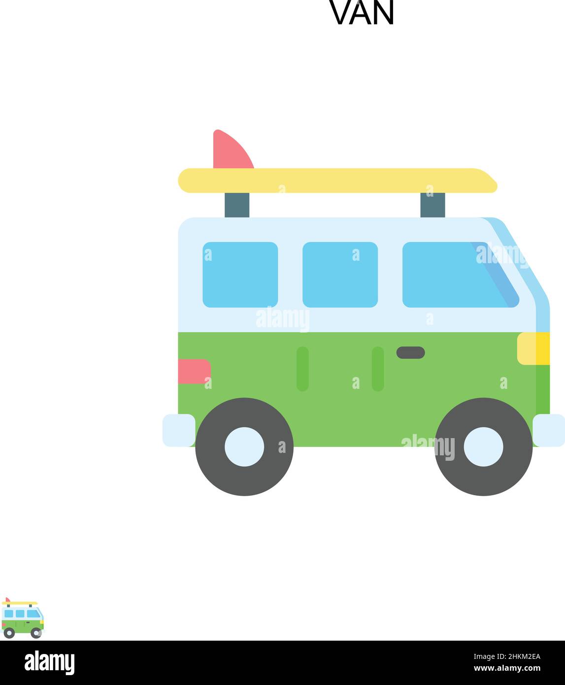 Van Simple vector icon. Illustration symbol design template for web ...