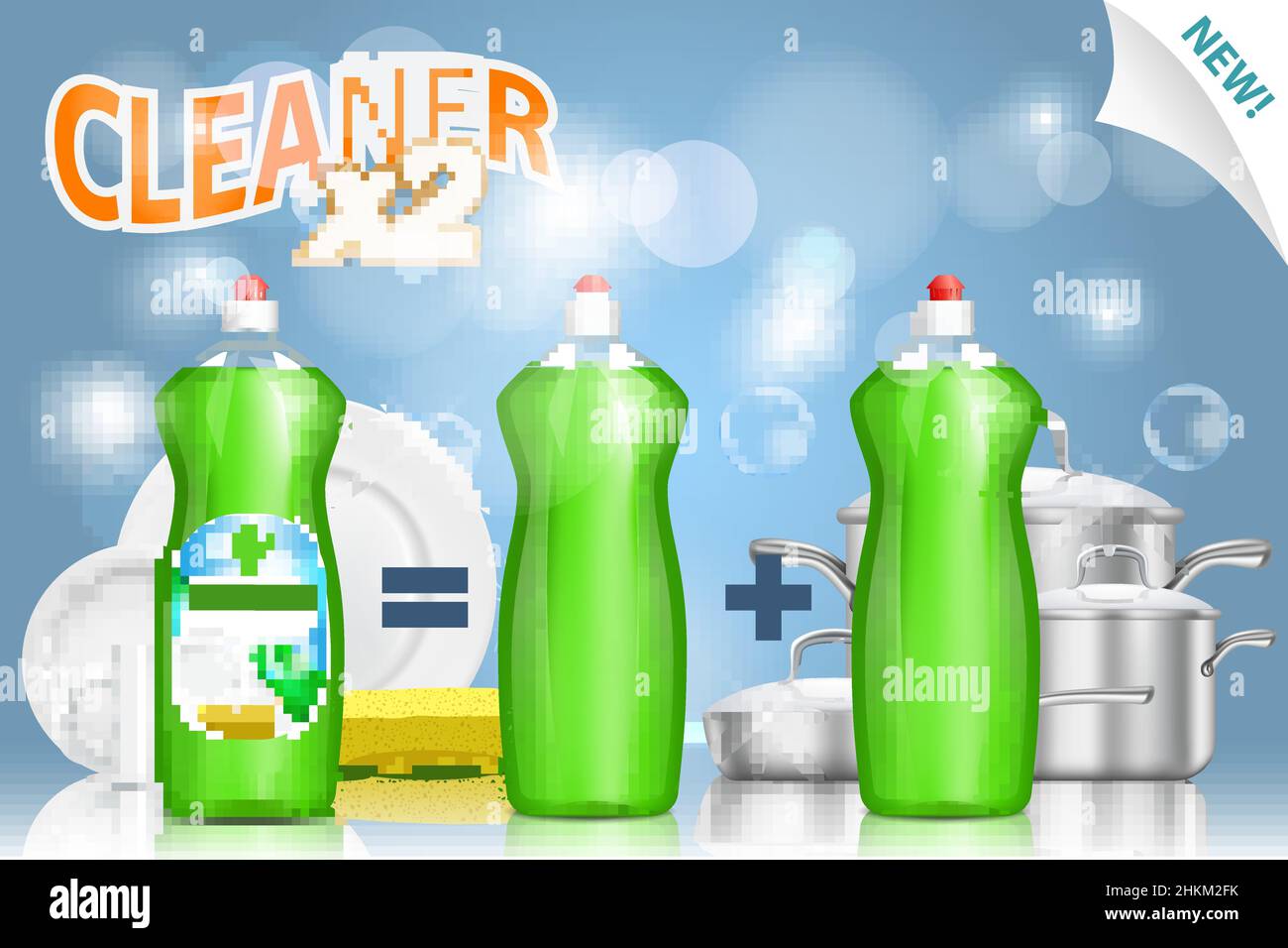 Dish cleaner ad Stock Vector Images - Alamy