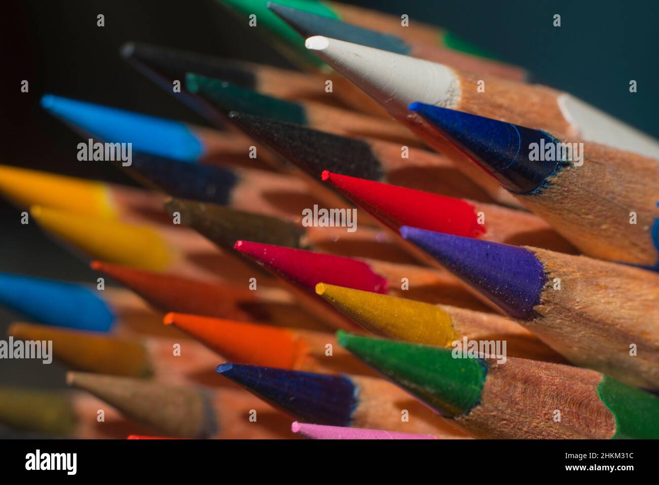 sharp sharpened colored pencils Stock Photo - Alamy