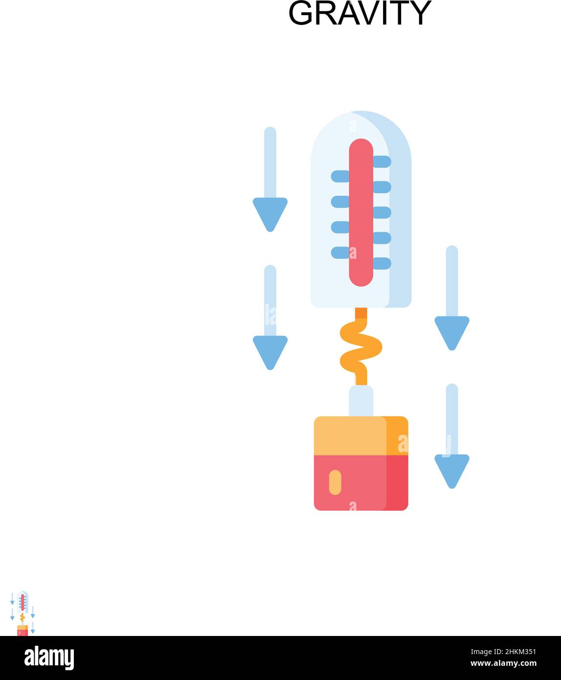 Gravity Simple vector icon. Illustration symbol design template for web ...