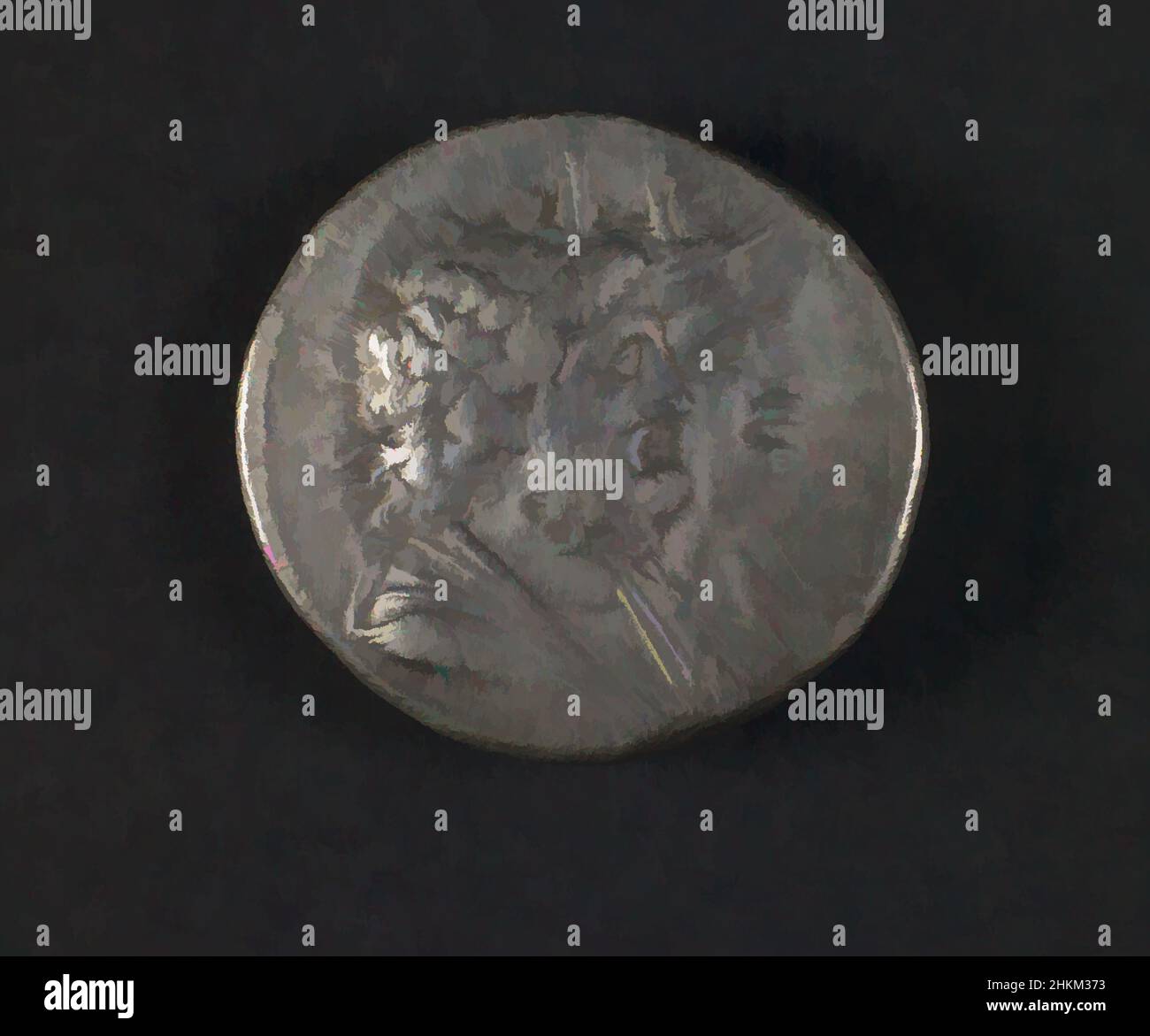 Art inspired by Tetradrachm with Busts of Serapis and Isis, with ...