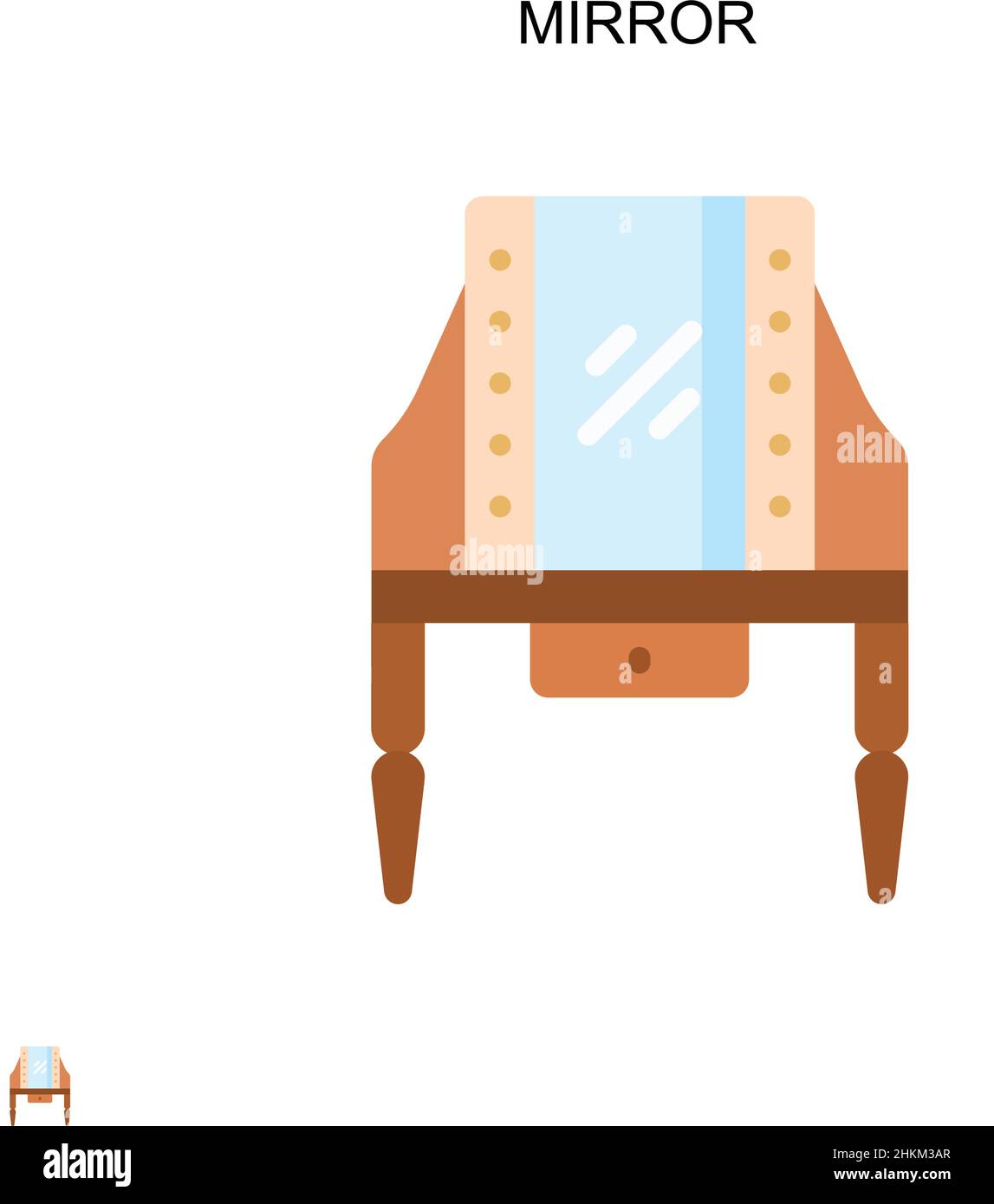 Mirror Simple vector icon. Illustration symbol design template for web ...