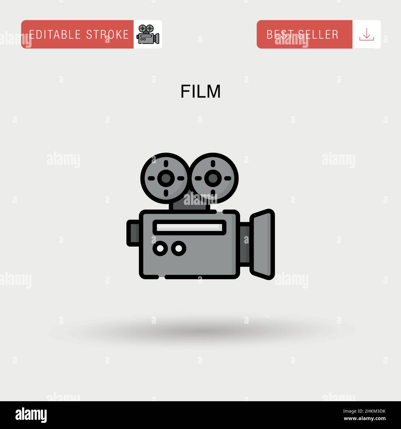 Film Simple vector icon Stock Vector Image & Art - Alamy