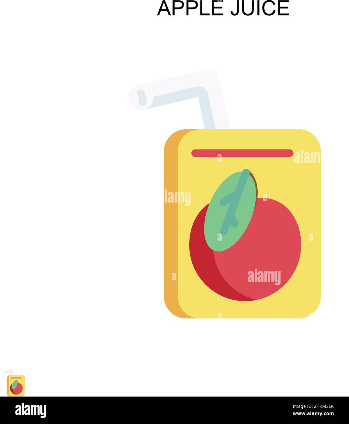 Apple juice Simple vector icon. Illustration symbol design template for ...