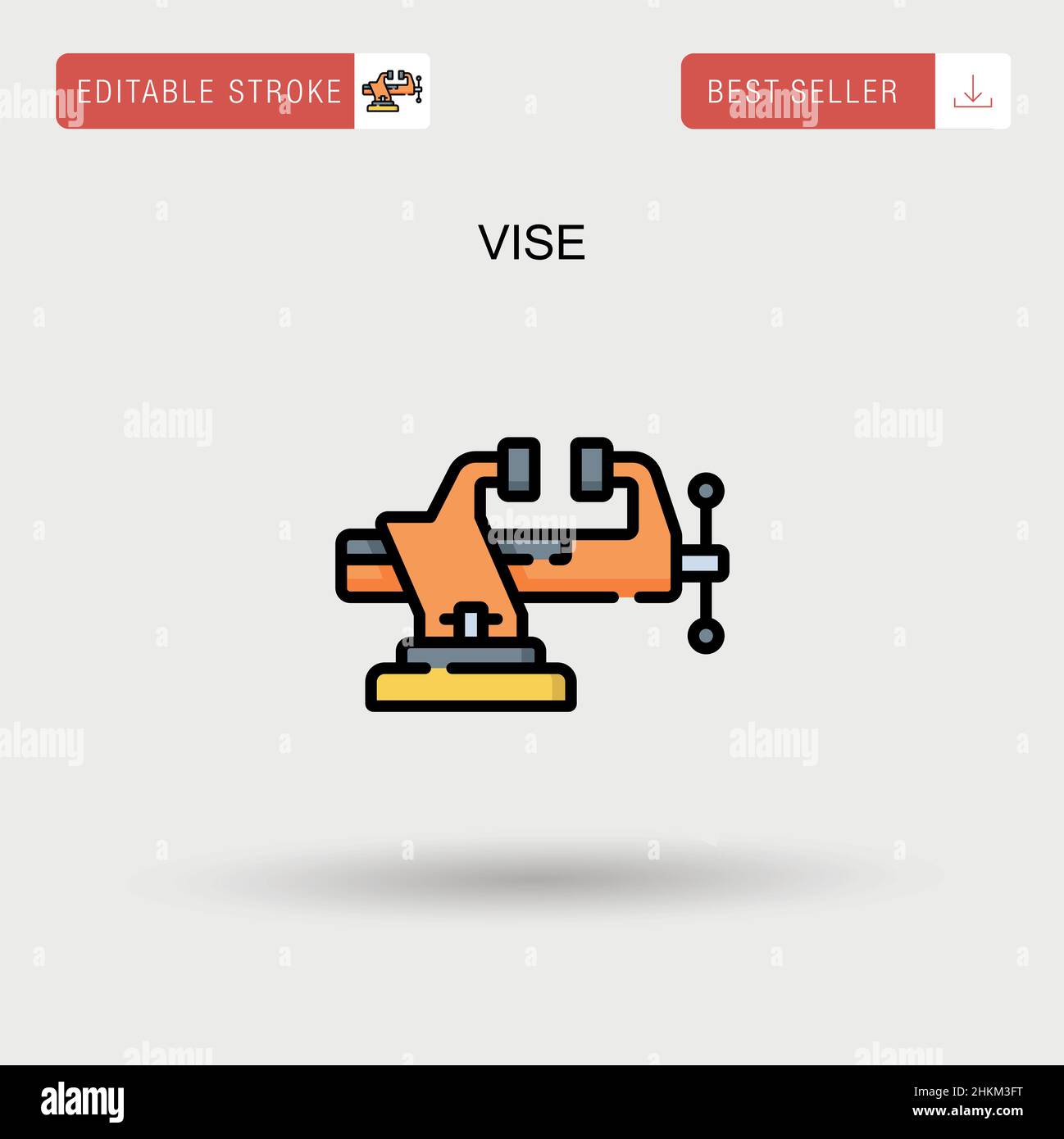 Old bench metal vise grip Stock Vector Images - Alamy