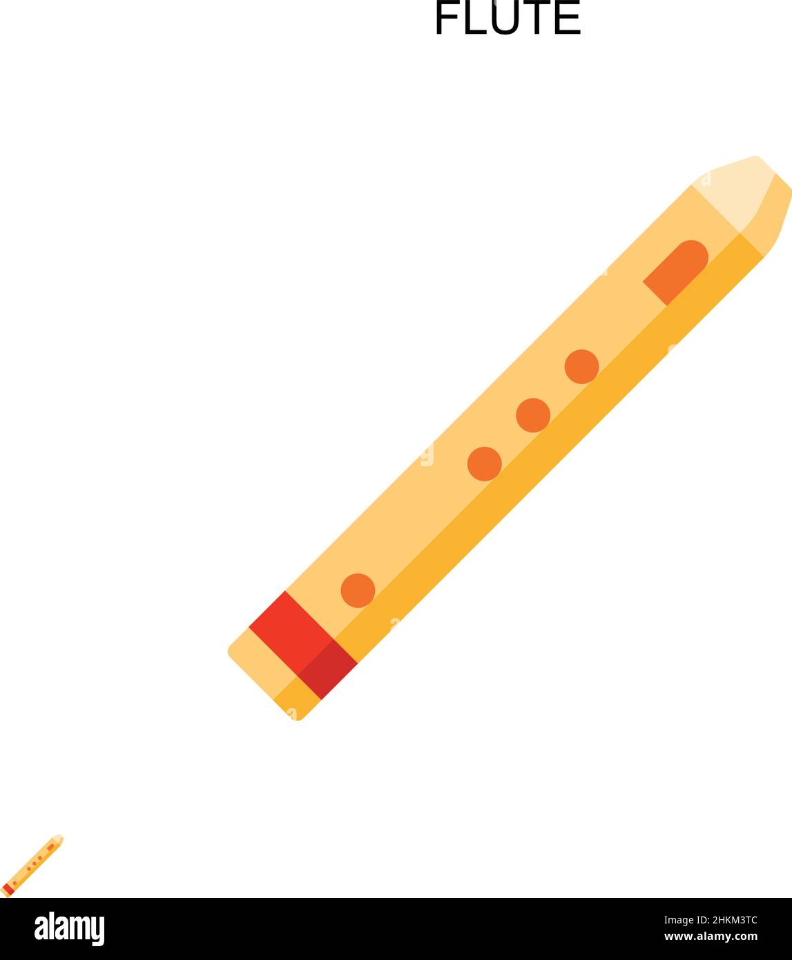 Flute Simple vector icon. Illustration symbol design template for web ...