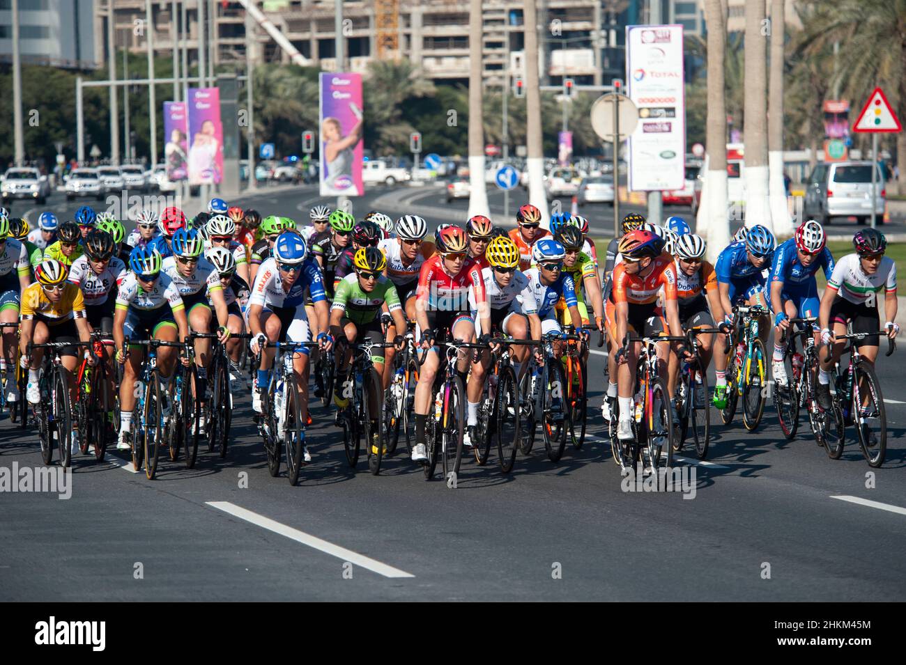 Cycling Championship at Doha corniche Doha - QATAR Stock Photo - Alamy