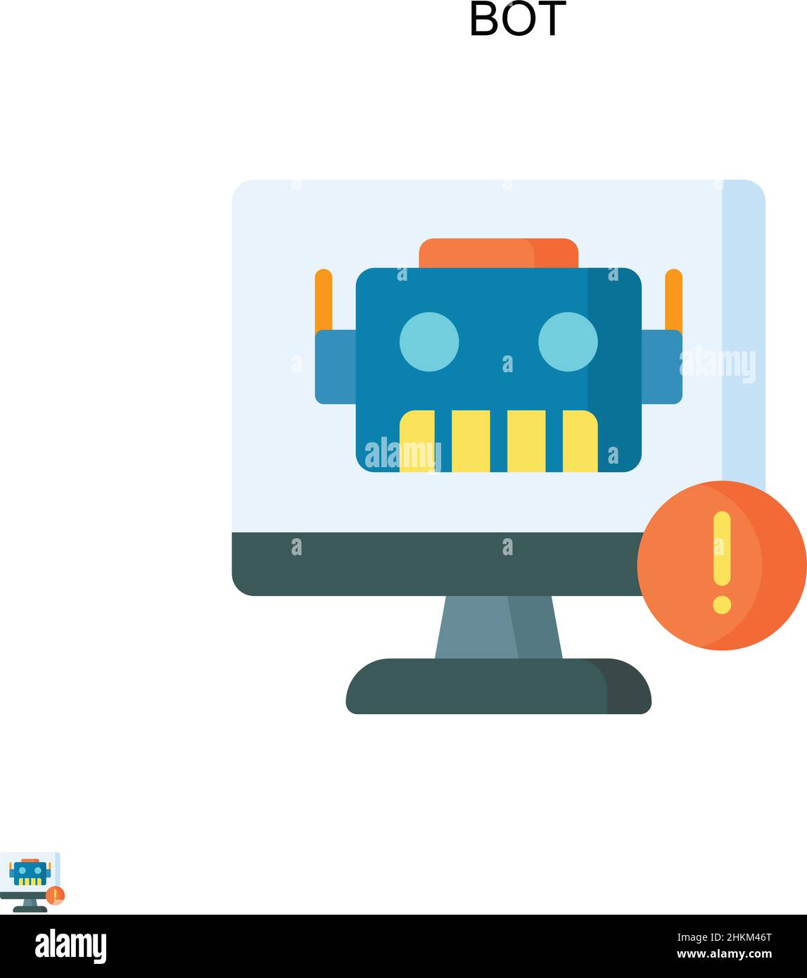 Bot Simple vector icon. Illustration symbol design template for web ...