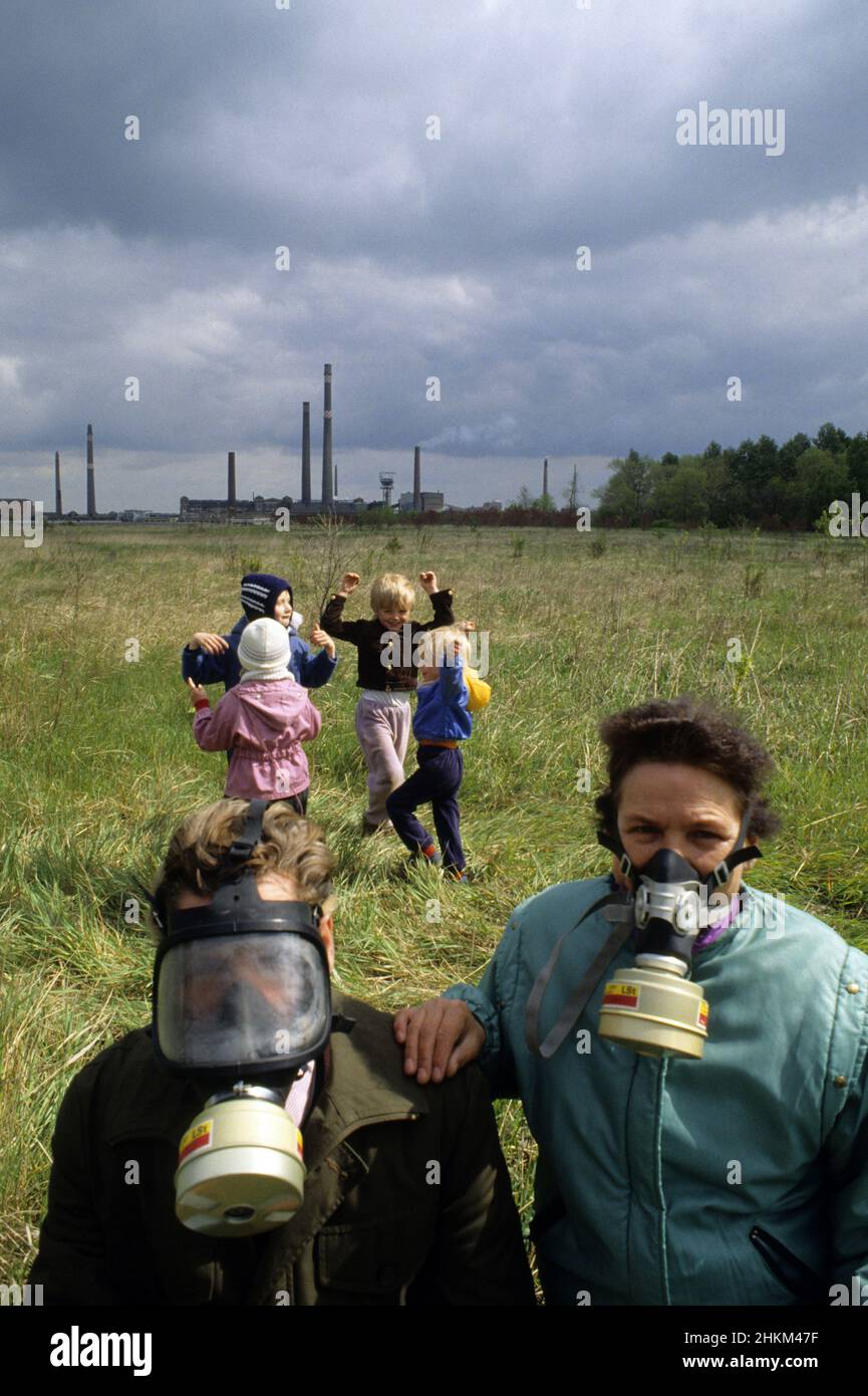 East germany April 1991 German people hazard from chemical industry ...