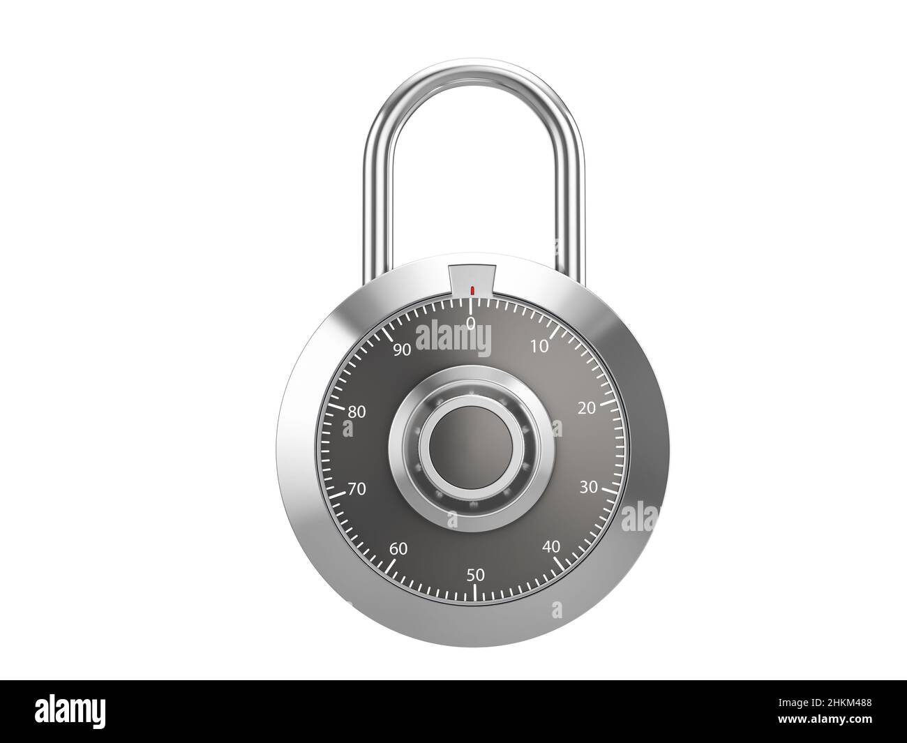 Padlock combination lock on a white background. 3d illustration Stock ...