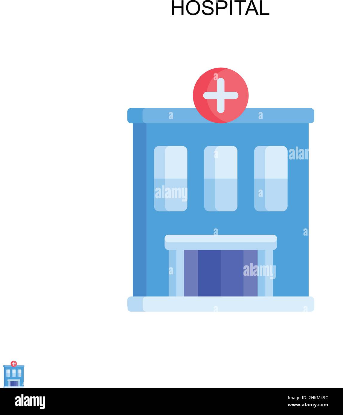 Hospital Simple vector icon. Illustration symbol design template for ...