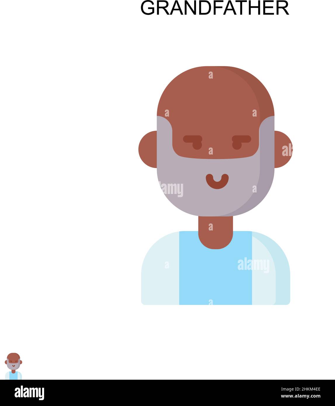 Grandfather Simple vector icon. Illustration symbol design template for ...