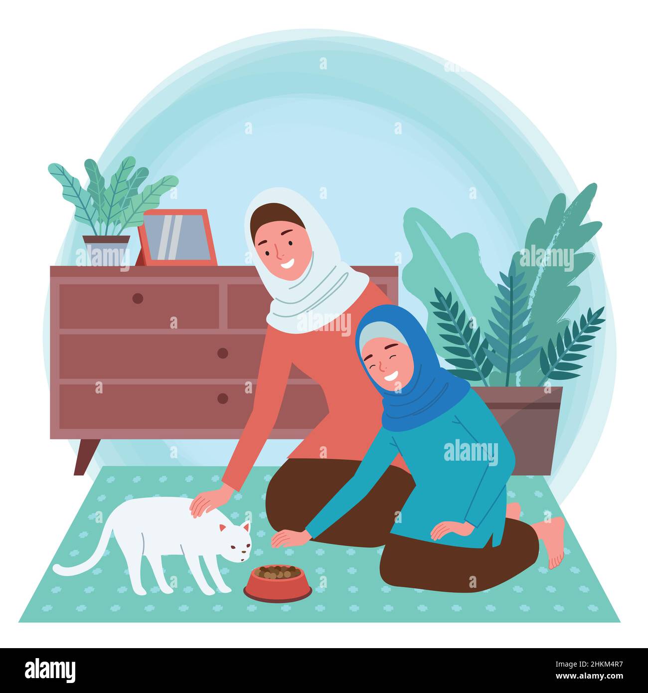 Muslim mother child mom Stock Vector Images - Alamy
