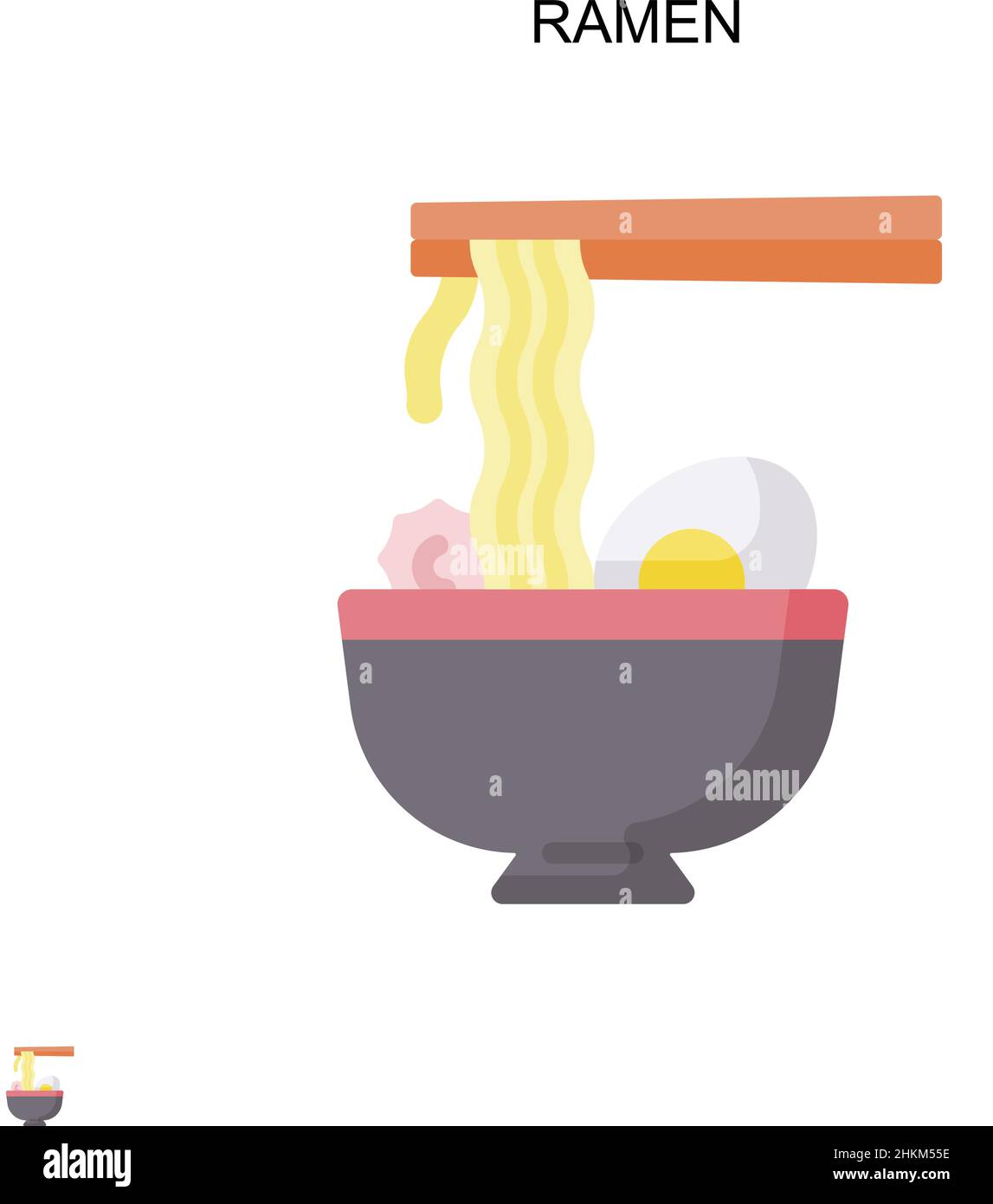 Ramen Simple vector icon. Illustration symbol design template for web ...