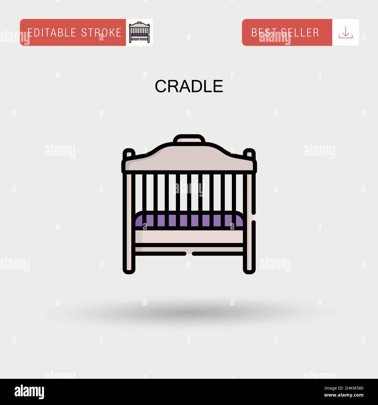 Baby cradle cartoon icon Stock Vector Images - Alamy