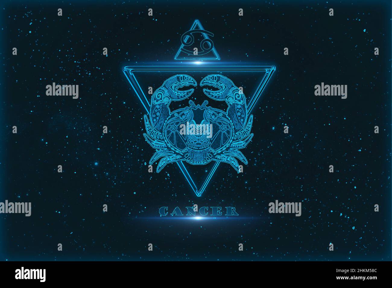 cancer horoscope sign in twelve zodiac with galaxy stars background ...