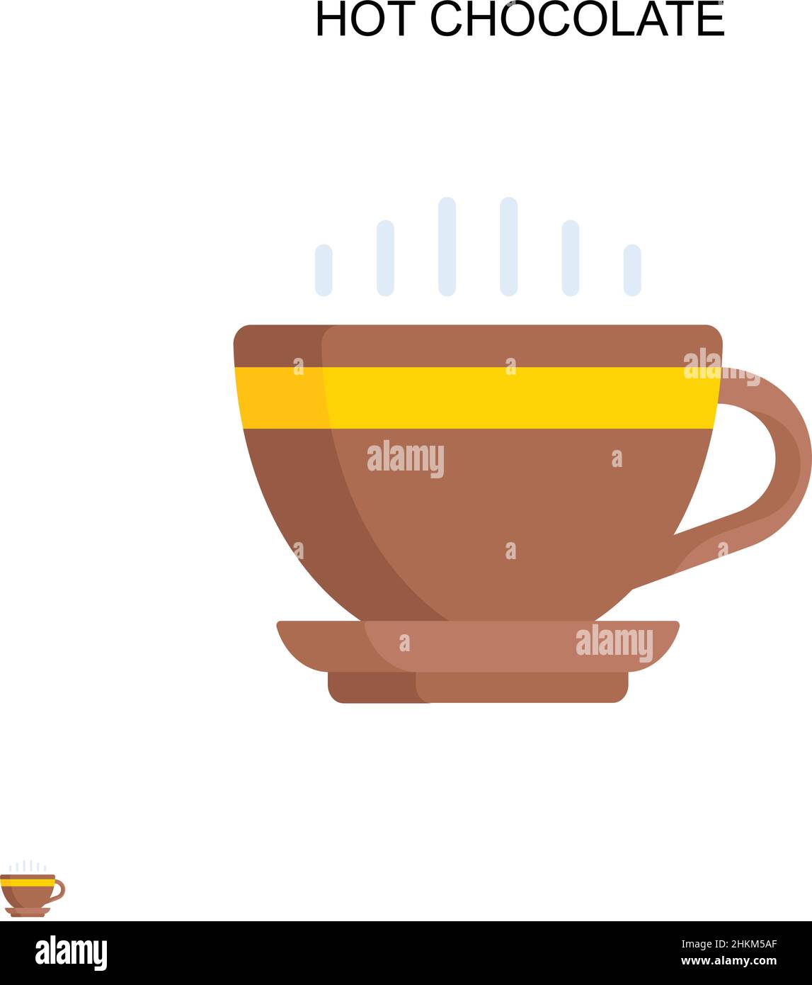 Hot chocolate Simple vector icon. Illustration symbol design template ...