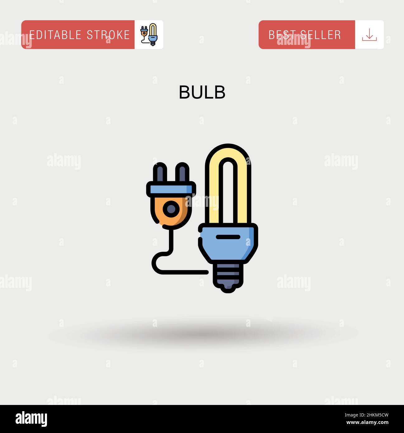 Light bulb icon yellow Stock Vector Images - Alamy