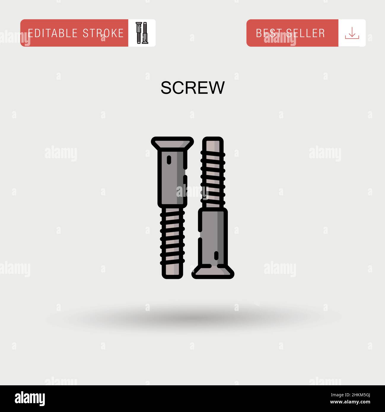 Screw Simple vector icon Stock Vector Image & Art - Alamy