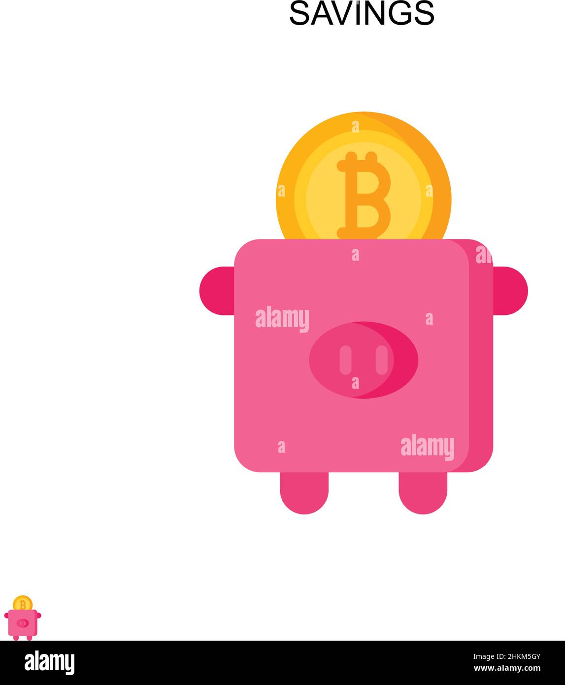 Savings Simple vector icon. Illustration symbol design template for web ...