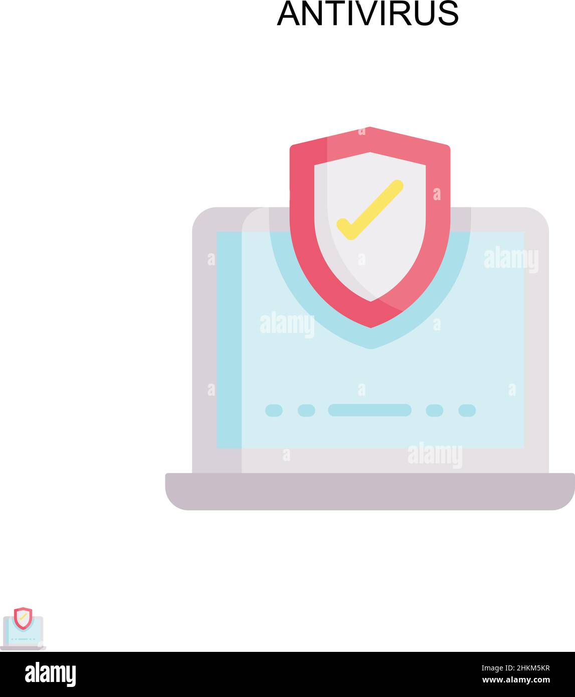Antivirus Simple vector icon. Illustration symbol design template for ...