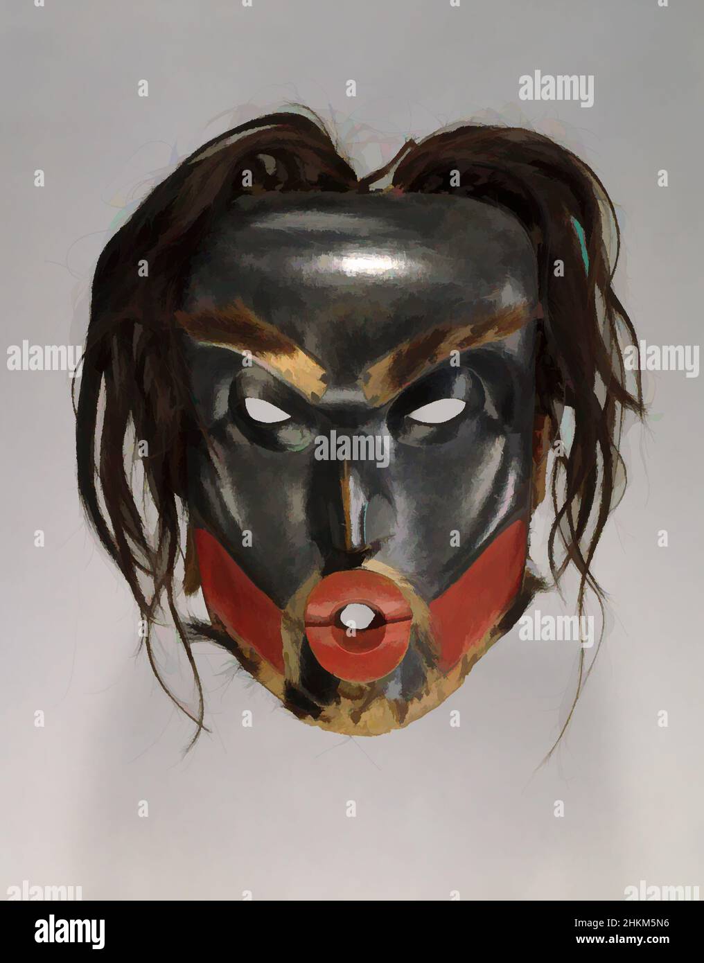 Art inspired by Dzunukwa Mask, Kwakwaka'wakw (Kwakiutl), c.1870, Wood ...