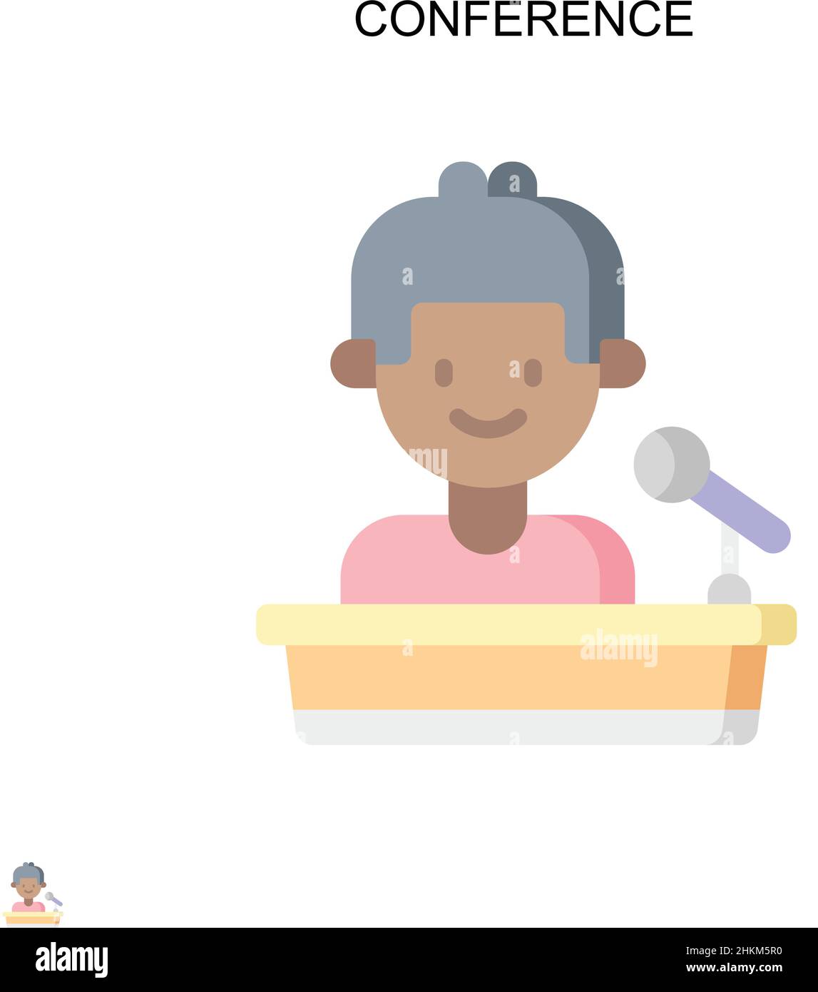 Conference Simple vector icon. Illustration symbol design template for ...