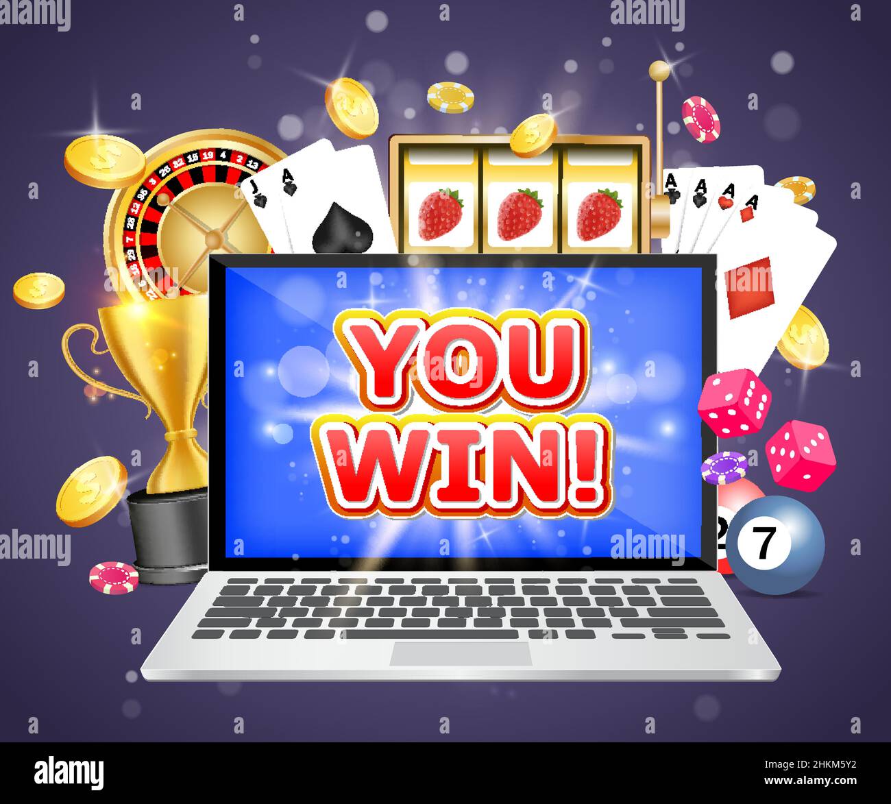 Poker chips and cup Stock Vector Images - Alamy