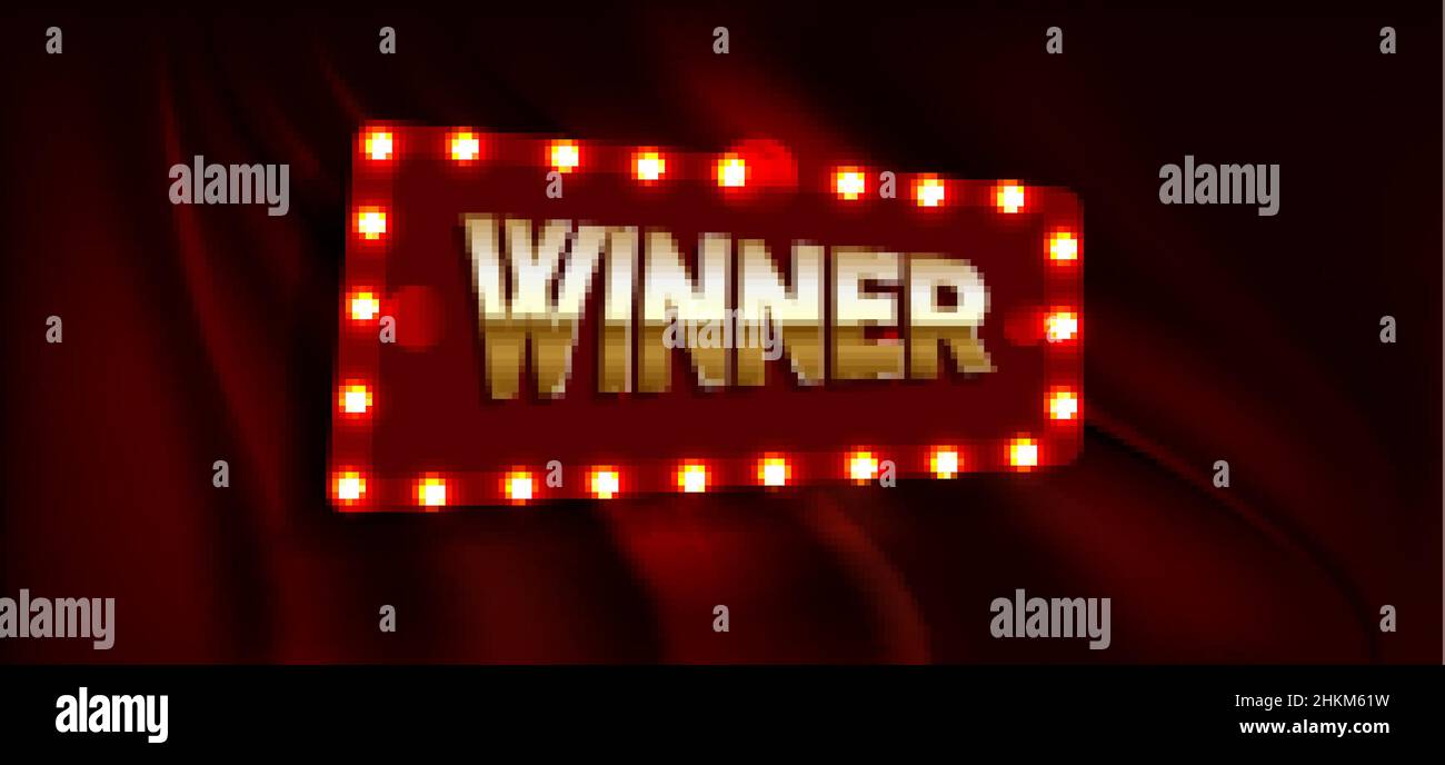 Winner frame label, falling ribbons winner Stock Vector Image & Art - Alamy