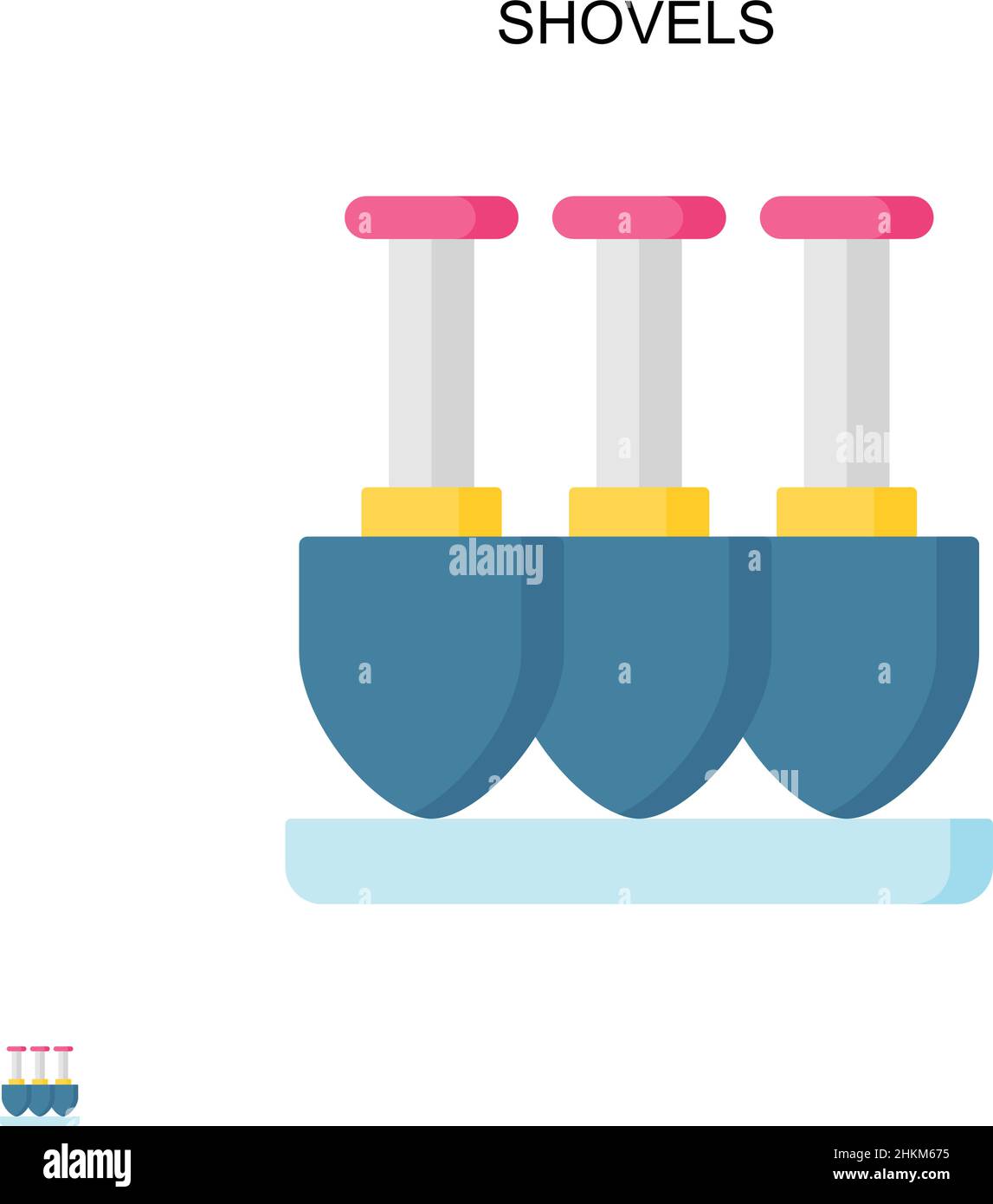 Shovels Simple vector icon. Illustration symbol design template for web mobile UI element Stock ...