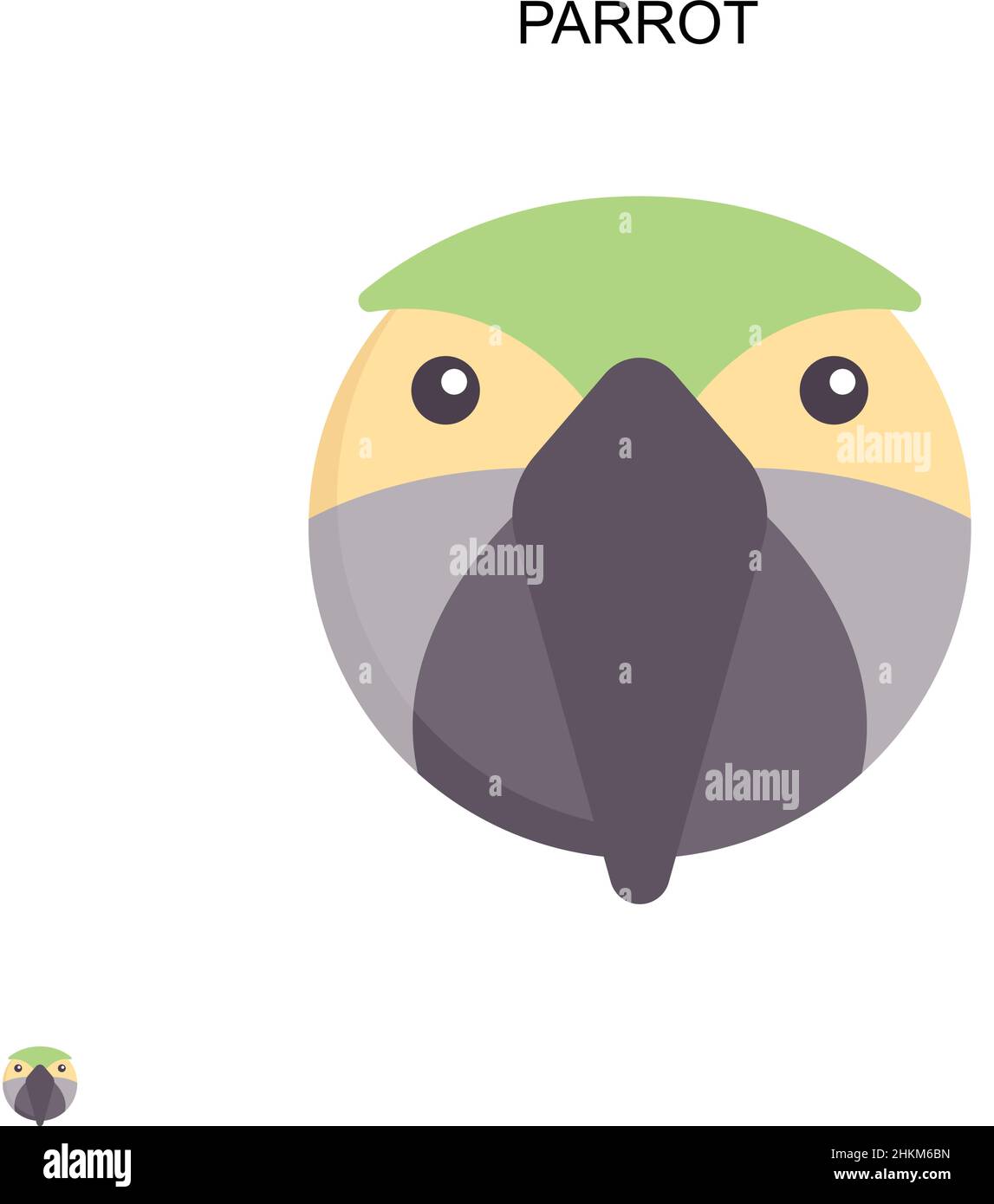 Parrot Simple vector icon. Illustration symbol design template for web ...