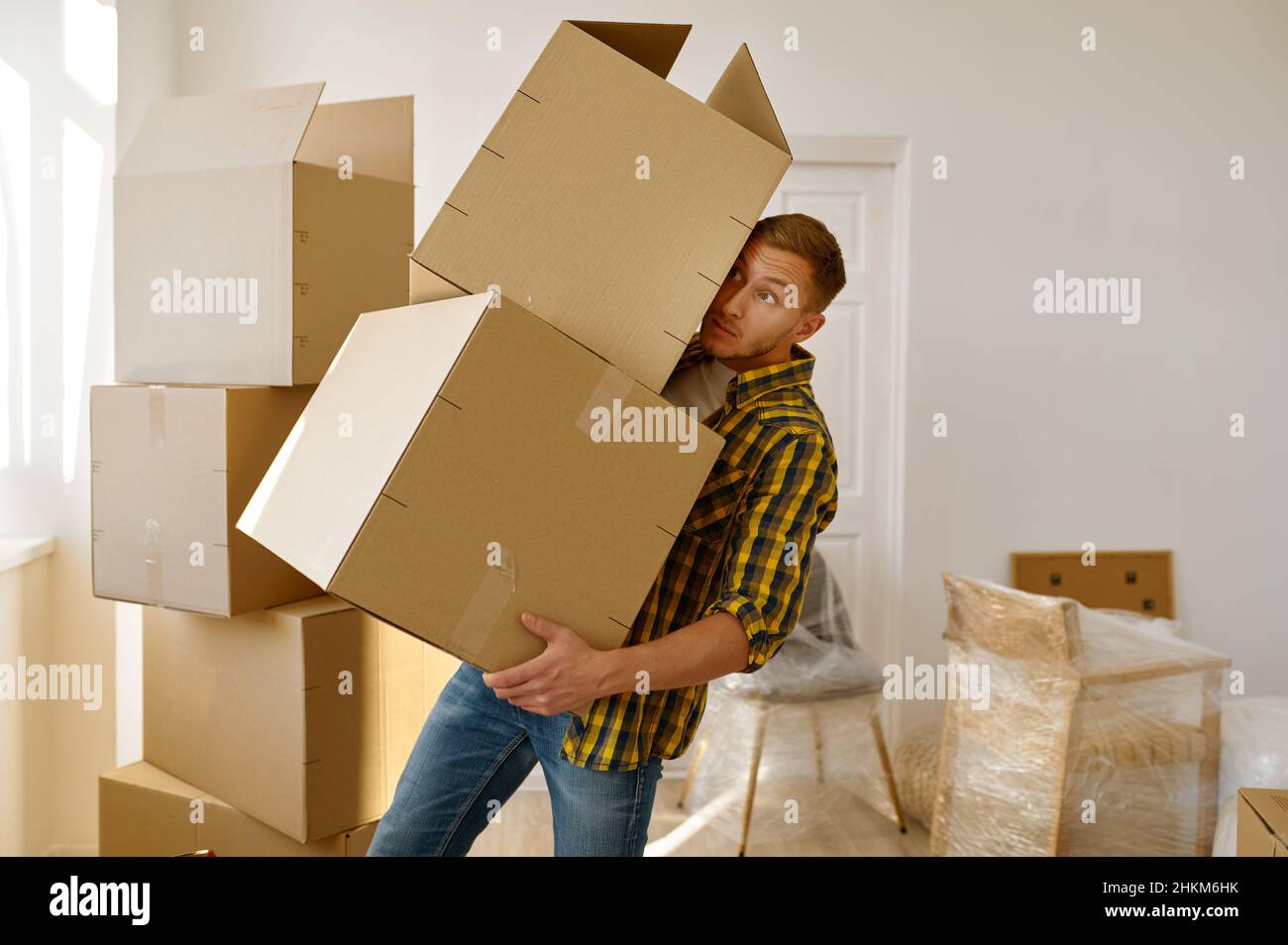 Person trying to balance hi-res stock photography and images - Alamy