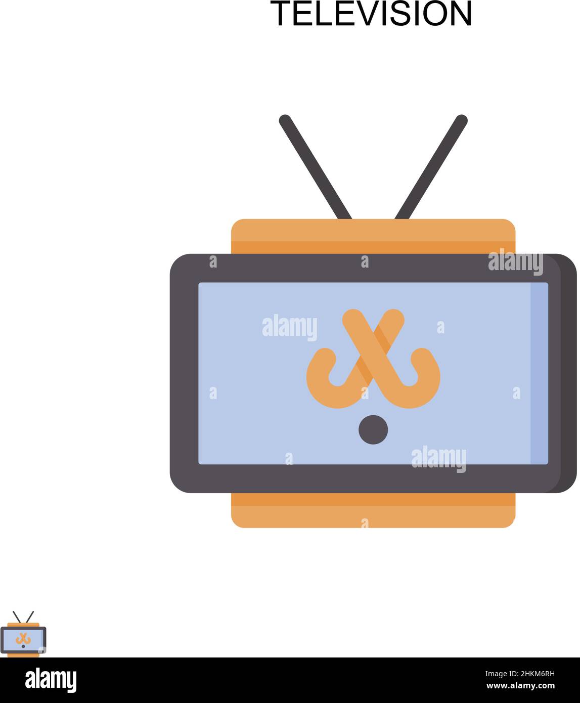 Television Simple vector icon. Illustration symbol design template for ...
