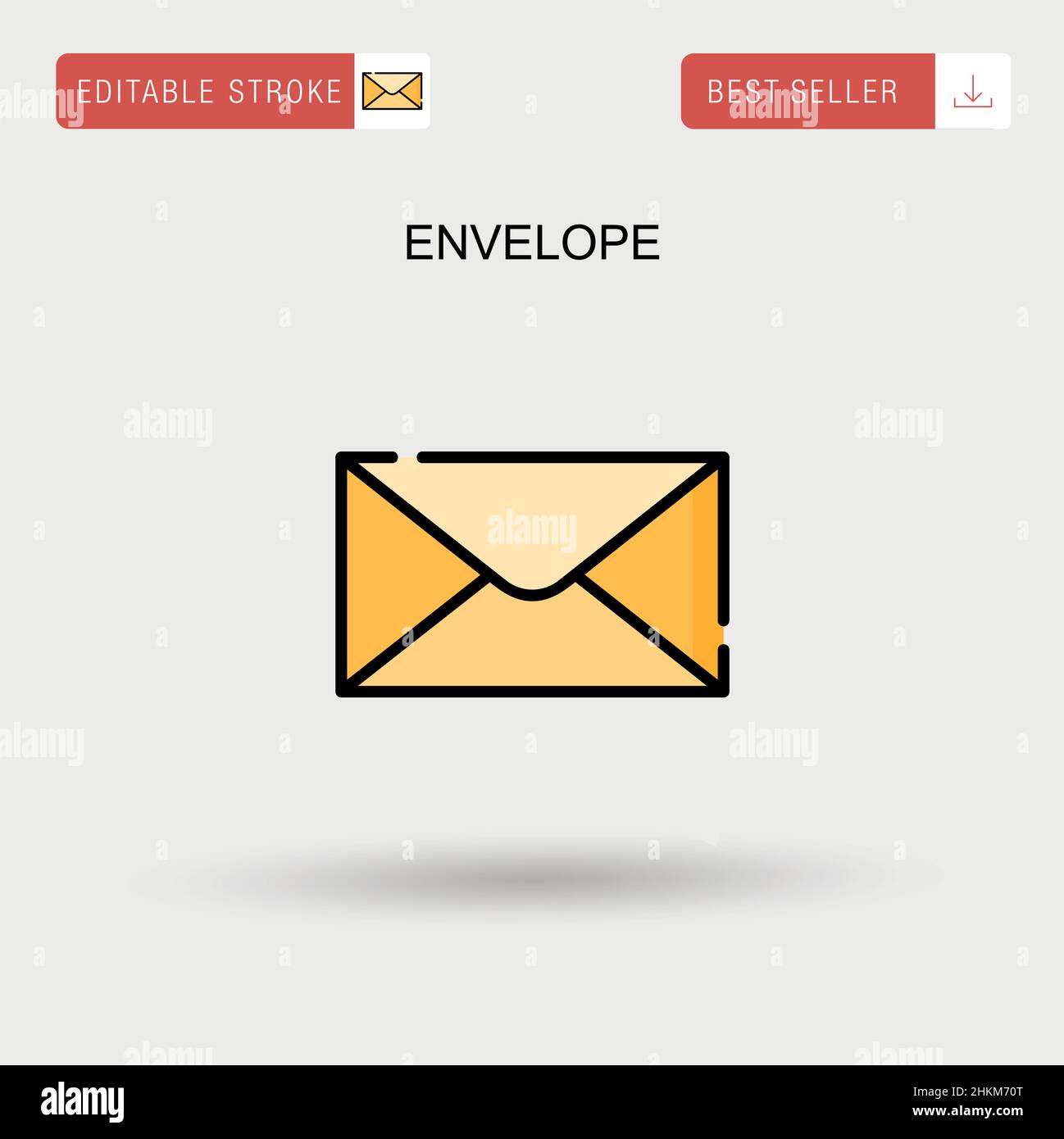 Envelope Simple vector icon Stock Vector Image & Art - Alamy