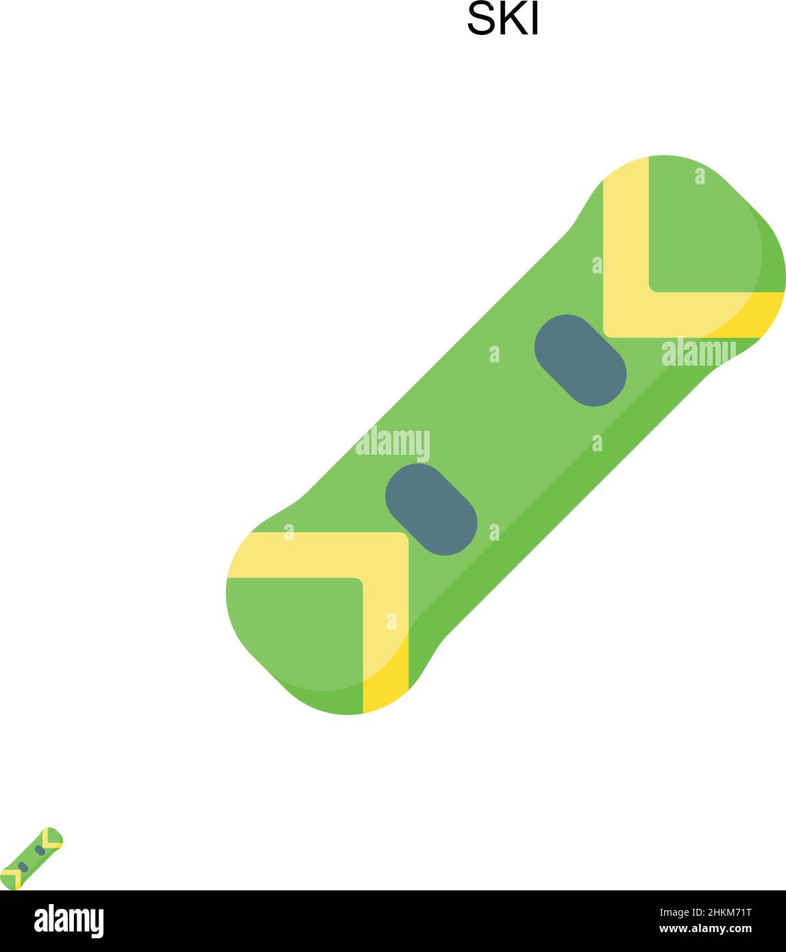 Ski Simple vector icon. Illustration symbol design template for web ...