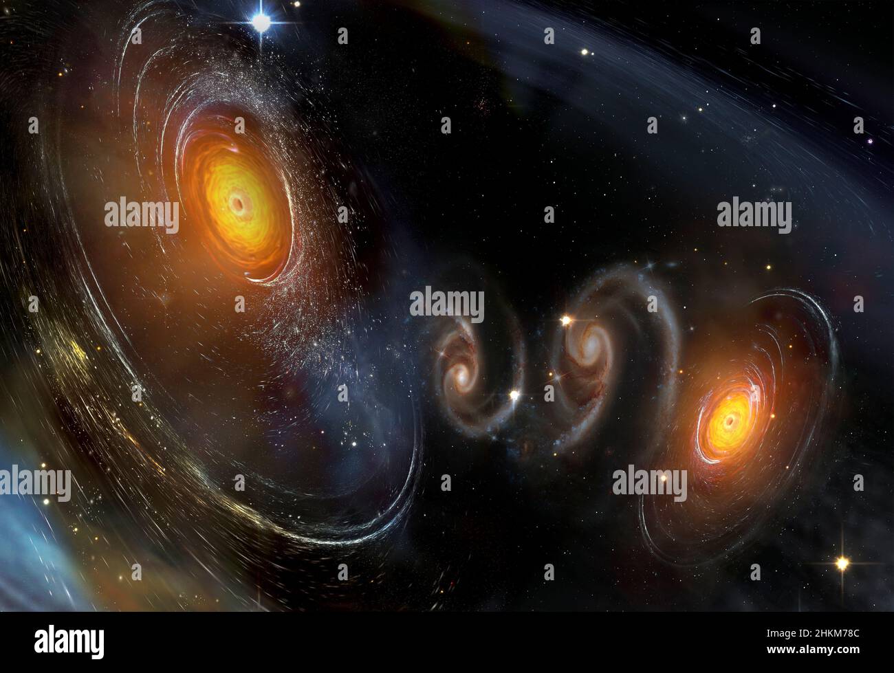 Multiple universe of black holes. Elements of this image furnished by ...