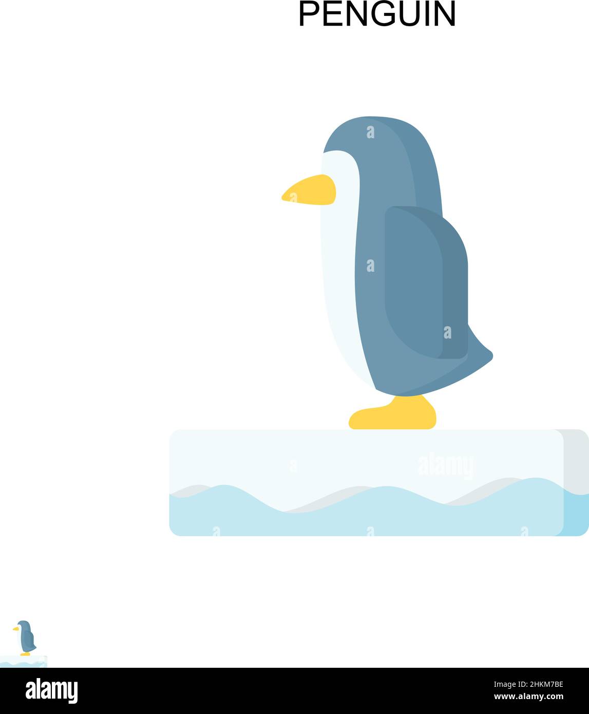 Penguin Simple vector icon. Illustration symbol design template for web ...