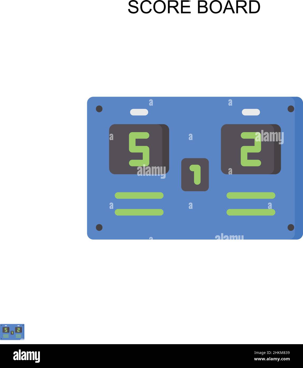 Score board Simple vector icon. Illustration symbol design template for ...