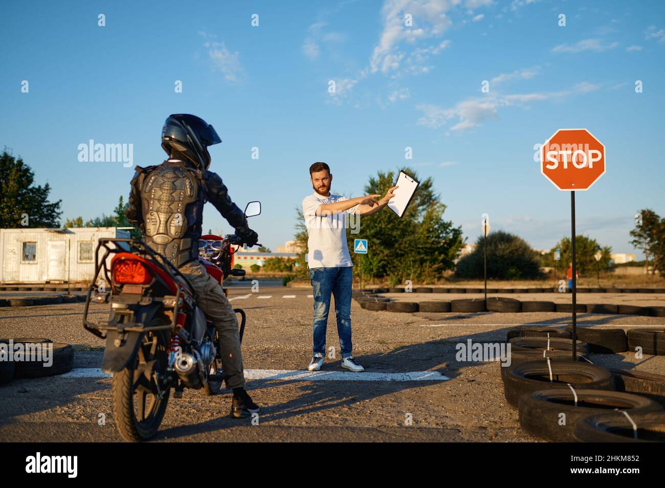 Motorcycle riding instructor student hi-res stock photography and ...