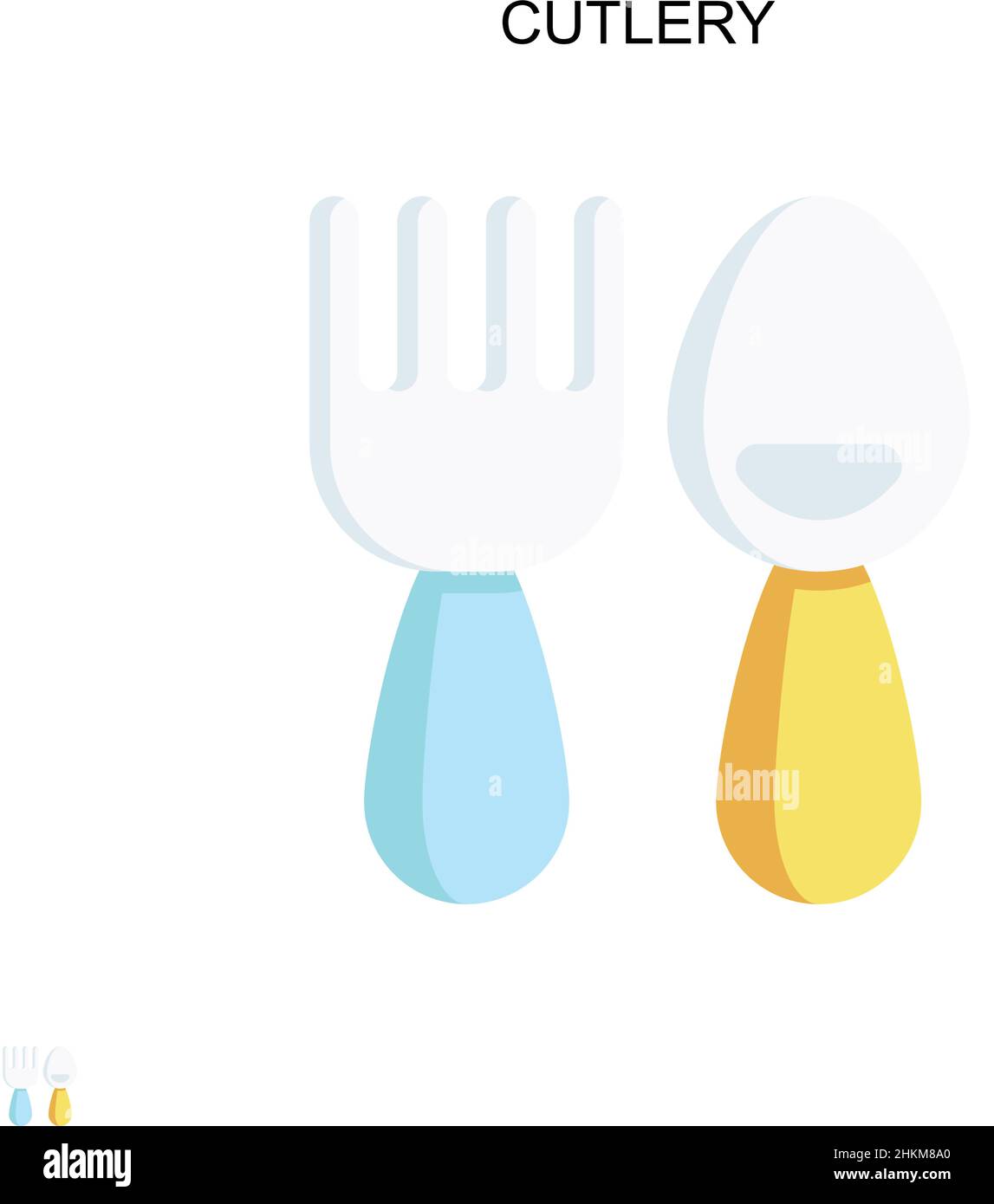 Cutlery Simple vector icon. Illustration symbol design template for web ...