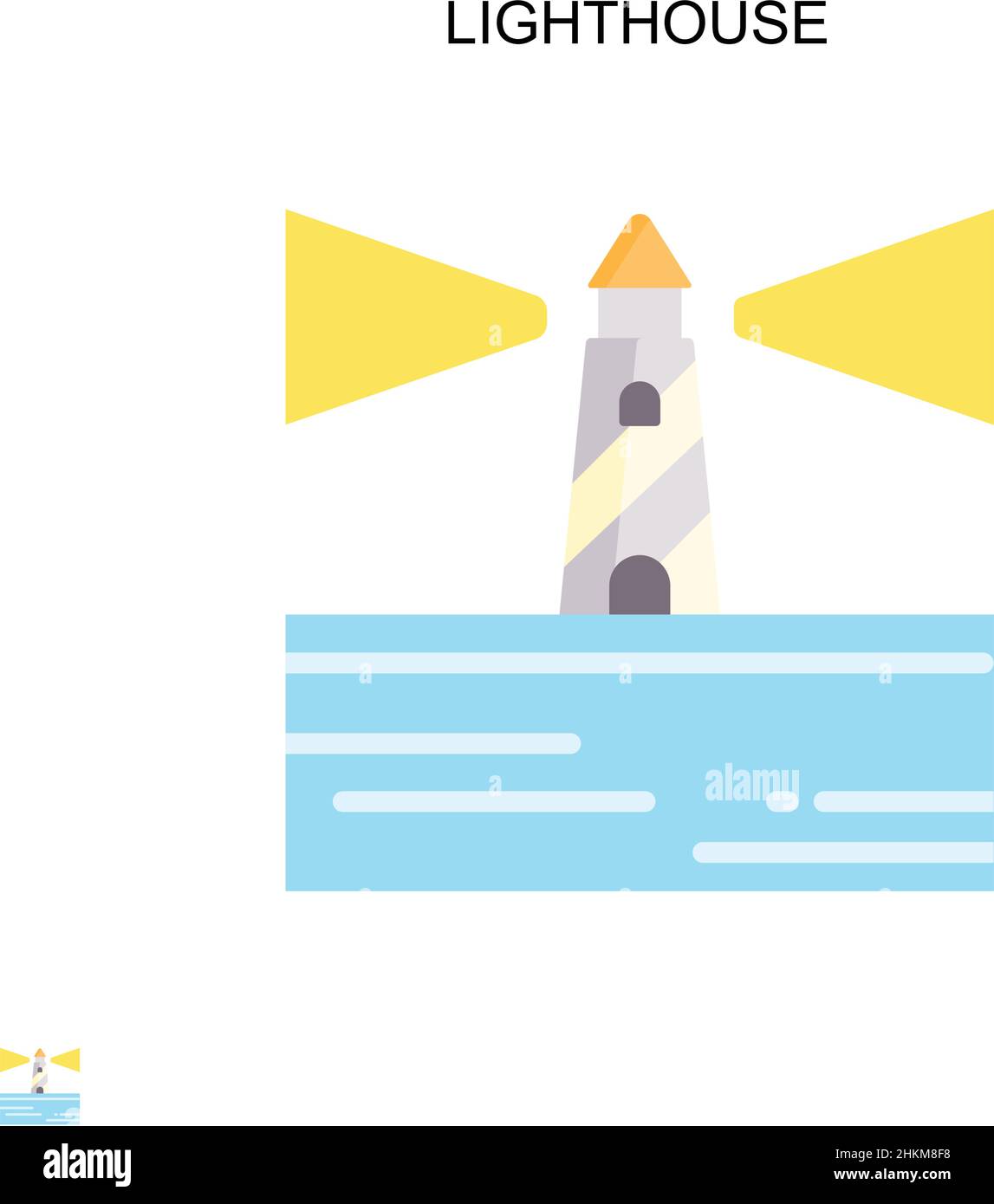 Lighthouse Simple vector icon. Illustration symbol design template for ...