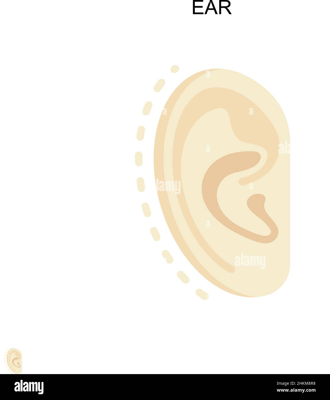 Ear Simple vector icon. Illustration symbol design template for web ...