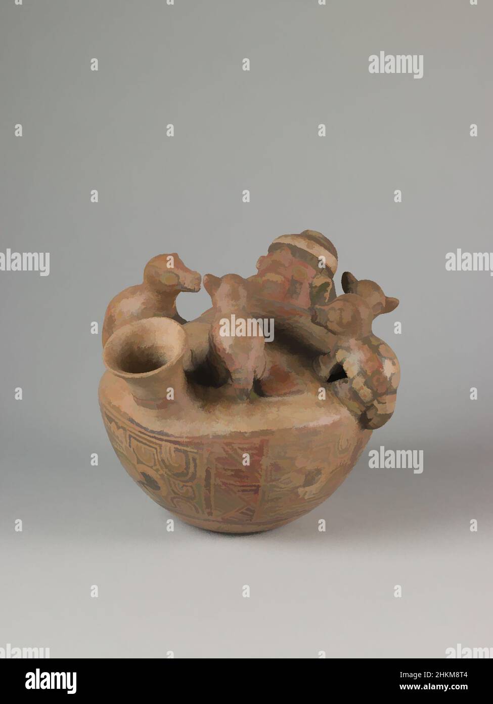 Art inspired by Vessel with Sacrificial Scene, Recuay, Early ...