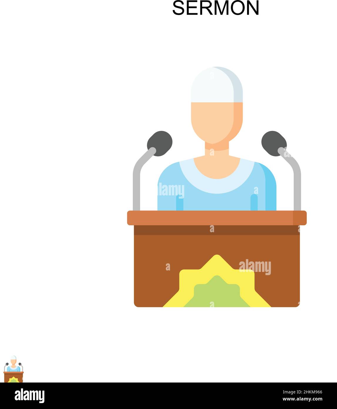 Sermon Simple vector icon. Illustration symbol design template for web ...