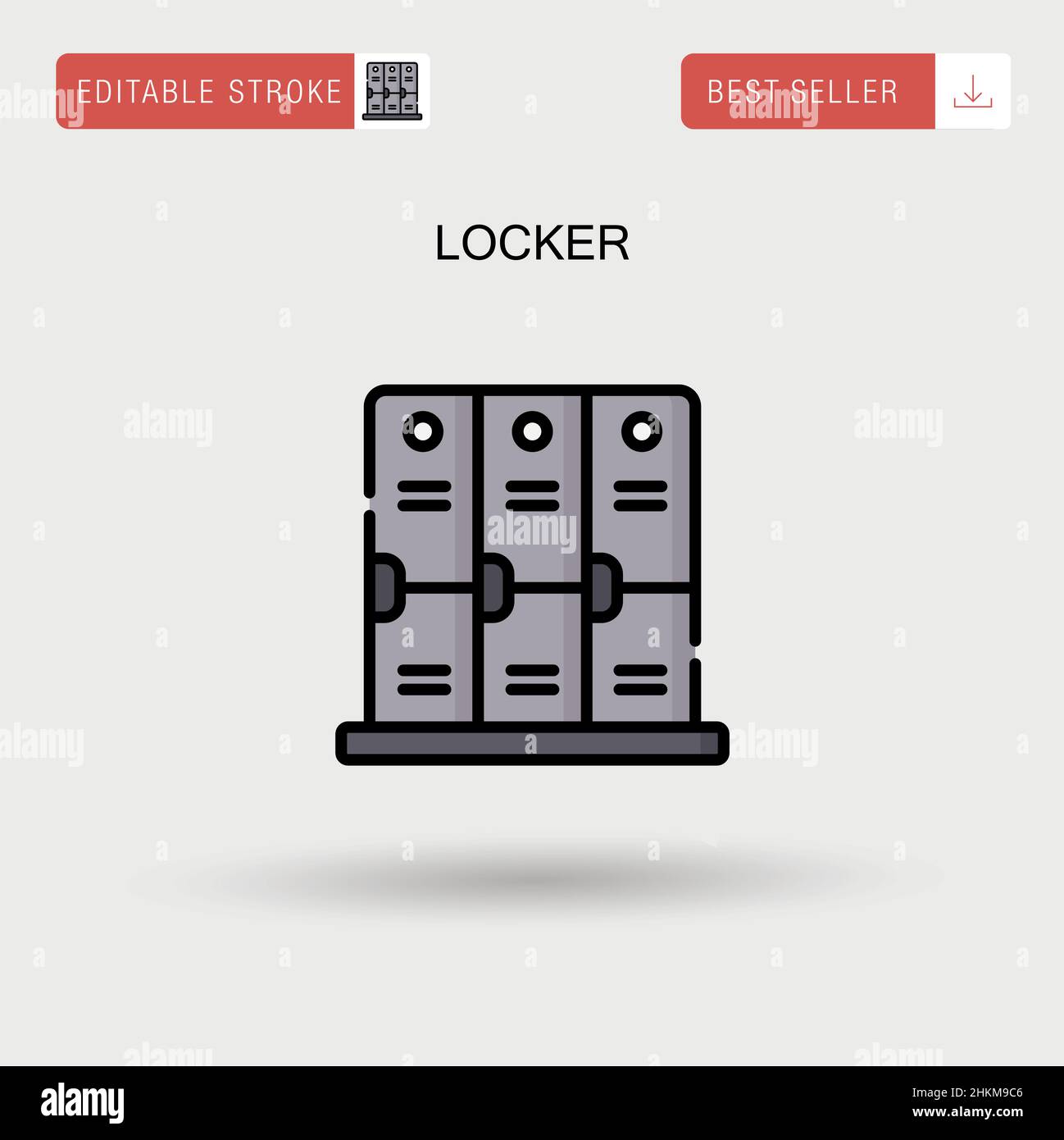 Locker Simple vector icon Stock Vector Image & Art - Alamy