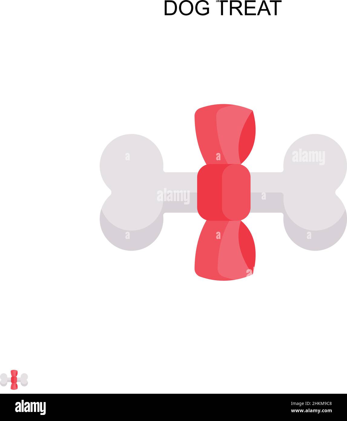 Dog treat Simple vector icon. Illustration symbol design template for ...