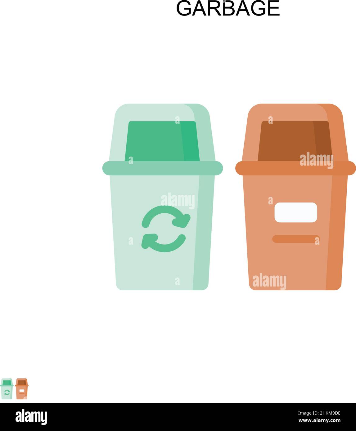 Garbage Simple vector icon. Illustration symbol design template for web ...