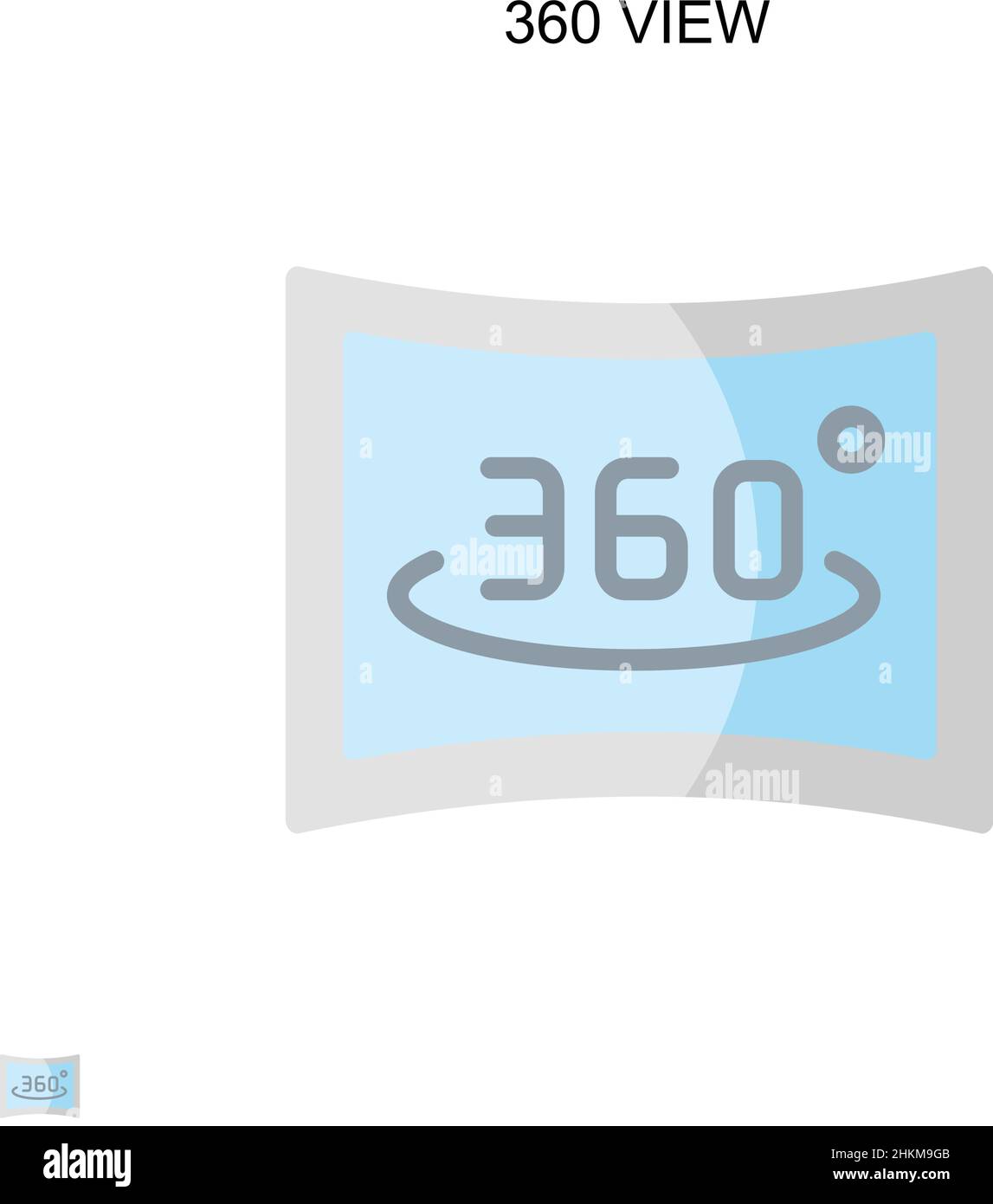360 view Simple vector icon. Illustration symbol design template for ...